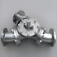 China 2in-12in Stainless Steel Explosion-proof Electric Y-type Three-way Ball Valve with Flange Hard Seal and Intelligent Type for sale