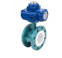 China 2in15in Explosion-proof Electric PTFE-lined  Butterfly Valve with Hard Sealing Carbon Steel Flange DC24VAC110V220V380V for sale