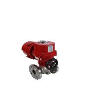 China Explosion-proof Stainless Steel Electric Two-piece Ball Valve DC 24V/24VAC/110V/220V/380V Flange Connection High Temperature for sale
