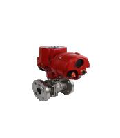 China Explosion-proof Stainless Steel Electric Two-piece Ball Valve DC 24V/24VAC/110V/220V/380V Flange Connection High Temperature for sale