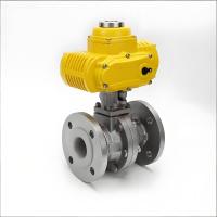 China 2in10in Stainless Steel Electric Fluoroplastic Lined Ball Valve with Flange Hard Seal and High-performance DC 24VAC110V220V 380V for sale