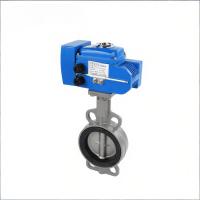 China 2IN10IN Electric Cast Iron WCB Soft-Sealed Centerline Adjustable Butterfly Valve DC24VAC110V/220V/380V Ordinary/Intelligent Type for sale