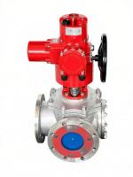 China 2in25in Explosion-proof Electric Angle-travel Three-way Ball Valve with Large-diameter Hard Sea High Torque LAC24VDC110V220V380V for sale