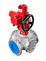 China 2in25in Explosion-proof Electric Angle-travel Three-way Ball Valve with Large-diameter Hard Sea High Torque LAC24VDC110V220V380V for sale