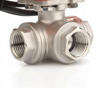 China 1/2in11/2in WCB Stainless Steel Miniature Electric Quick-Connect Threaded Ball Valve Lightweight Compact DC24V AC110V220V380V for sale