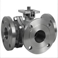 China 3 Way Flange Ball Valve Stainless Steel 304 316 L/T Port Manual Three Way Ball Valve for Water Oil Gas for sale