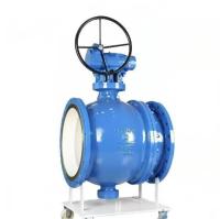 China Manual Eccentric Half Ball Valve Flanged Metal Hard Seal Zero Leakage Anti-clogging Hemisphere Valve for sale