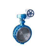 China 2in-48in Large Caliber WCB SS304/316 Flange Hard Seal Double Flange Concentric butterfly Valve with Gearbox  Standard for sale