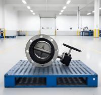 China 2in-48in Large Caliber WCB SS304/316 Flange Soft Seal Double Flange Concentric butterfly Valve with Gearbox  Standard for sale