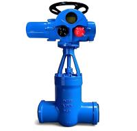 China Regulation Weld Electric 4 Inch Gate Valve Carbon Steel 20Mpa 25Mpa 32Mpa Class1500 380V Multi-turn Motorized Electric Actuator for sale
