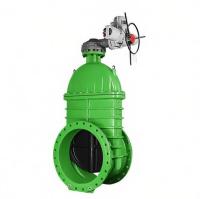 China 2in 40in Large Diameter Flange Cast Iron Electric Hard Seal Gate Valve for Municipal Water Supply Support Remote Control for sale