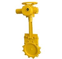 China DN65 Motorized Slide Knife Gate Valve Customizable Pressure Regulator Electric Control Structure for Gas   High Temperature for sale