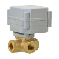 China HOT DC 24V AC 230V Mini Thread 3-Way 1/2in-4in Brass Motorized Electric Ball Valves Water Gas Low Temp OEM Customized for sale