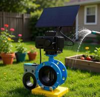 China 2 Inch Solar-powered WiFi Butterfly Valve Cast Iron Heavy Duty for Intelligent Farm Water Supply for sale