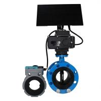 China 2 Inch Solar-powered WiFi Butterfly Valve Cast Iron Heavy Duty for Intelligent Farm Water Supply for sale