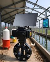 China 4G Smart Solar Powered Butterfly Valve, Wireless App Control Large Diameter Irrigation Valve for Agriculture for sale