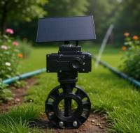 China 4G Smart Solar Powered Butterfly Valve, Wireless App Control Large Diameter Irrigation Valve for Agriculture for sale