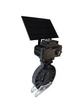 China 4G Smart Solar Powered Butterfly Valve, Wireless App Control Large Diameter Irrigation Valve for Agriculture for sale