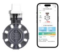 China Heavy Duty 4G Intelligent Solar Butterfly Valve, PVC UPVC Smart Water Control Valve for sale