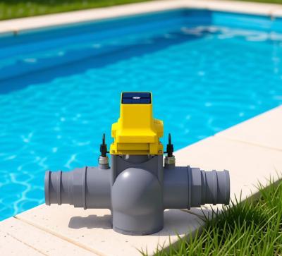 China 4in Smart Solar-Powered 3-Way PVC  Ball Valve for Automatic Irrigation, Wireless 4G/LoRaWAN APP Control & Water Management for sale