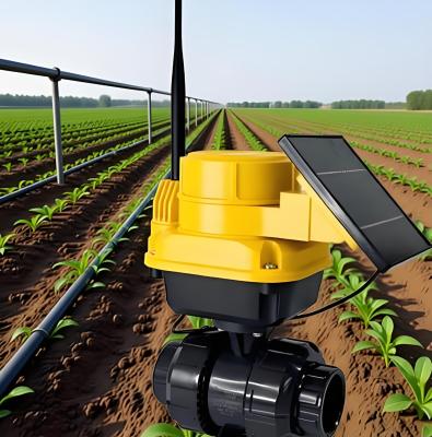 China 1/2IN2IN 2-Way DC9~30V Solar-Powered Electric Motorized DN50 Ball Valve Wireless Remote Control Smart High Temp Water for sale