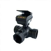 China 4G Intelligent Solar Powered 3-Way PVC Ball Valve, T-Port Wireless Smart Irrigation Valve for Automated Water Diversion for sale