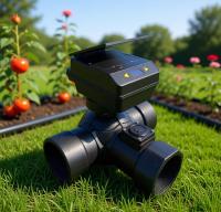 China 4G Intelligent Solar Powered 3-Way PVC Ball Valve, T-Port Wireless Smart Irrigation Valve for Automated Water Diversion for sale