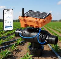 China Etrany LORA  Intelligent Wireless Solar Powered Electric Ball Valve for Vast Agriculture Remote Water Control for sale