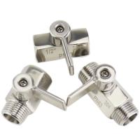 China SS304 SS316 Stainless Steel Mini Ball Valve Female to Male Threaded Female Thread 90° Handle Water Gas Shut-off Valve for sale