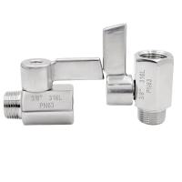 China SS304 SS316 Stainless Steel Mini Ball Valve Female to Male Threaded Female Thread 90° Handle Water Gas Shut-off Valve for sale