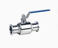 China Stainless Steel Hygienic 2 Way Ball Valve Tri Clamp Connection for Food Beverage Pharmaceutical Pipeline for sale