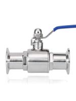 China Stainless Steel Hygienic 2 Way Ball Valve Tri Clamp Connection for Food Beverage Pharmaceutical Pipeline for sale