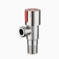 China Lead-Free SUS304 Angle Valve Brushed Finish High Pressure Resistant Water Shut-off Valve for Home Plumbing for sale
