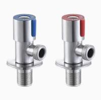 China Lead-Free SUS304 Angle Valve Brushed Finish High Pressure Resistant Water Shut-off Valve for Home Plumbing for sale