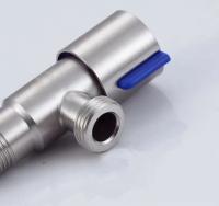 China Lead-Free SUS304 Angle Valve Brushed Finish High Pressure Resistant Water Shut-off Valve for Home Plumbing for sale