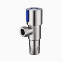 China Lead-Free SUS304 Angle Valve Brushed Finish High Pressure Resistant Water Shut-off Valve for Home Plumbing for sale