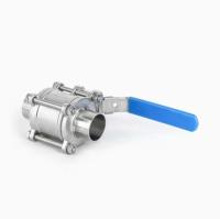 China 3A Certified Sanitary Tri-Clamp Ball Valve 316L Polished Quick Install Ball Valve for Pharmaceutical for sale