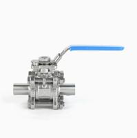 China 3A Certified Sanitary Tri-Clamp Ball Valve 316L Polished Quick Install Ball Valve for Pharmaceutical for sale