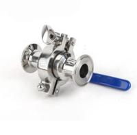 China Latest Hot Sale 304/316 Stainless Steel Clamped Ball Valve Sanitary 3-Piece Tri-Clamp Hygienic Ball Valve for sale