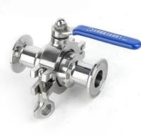 China Latest Hot Sale 304/316 Stainless Steel Clamped Ball Valve Sanitary 3-Piece Tri-Clamp Hygienic Ball Valve for sale