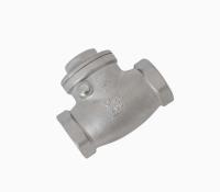China CF8 Industrial High-Pressure Check Valve Water Pipeline Female Threaded Swing Check Valve for Water Oil Gas for sale