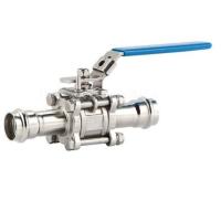 China 316L Stainless Steel Press Ball Valve 3-Piece Structure Press Fit Ends Corrosion Resistant for Industrial Fluid Systems for sale