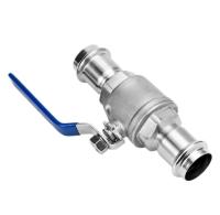 China Stainless Steel 304/316 2-Piece Press Fit Ball Valve Full Bore  Manual Lever Handle for Water/Gas/HVAC Systems for sale