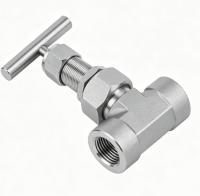 China Factory OEM SS304 Straight Through Internal Thread Needle Valve Anti Blowout Stem T Handle Control Valve for Gas Oil Water for sale