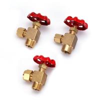 China Brass Compression Type Angle Needle Valve BSP NPT Male Thread High Pressure Needle Regulating Valve for Instrument Tubing for sale