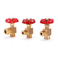 China Brass Compression Type Angle Needle Valve BSP NPT Male Thread High Pressure Needle Regulating Valve for Instrument Tubing for sale