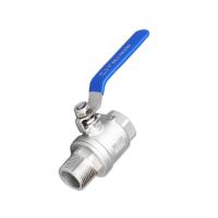 China SS304/SS316 Stainless Steel 2PC Full Port Ball Valve BSP/NPT Thread High Pressure Ball Valve for sale