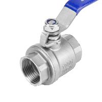 China 304 Stainless Steel Two-Piece Female Threaded Ball Valve NPT/BSP Full Bore Manual Ball Valve DN15-DN50 for sale