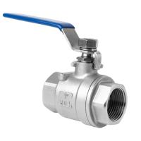 China 304 Stainless Steel Two-Piece Female Threaded Ball Valve NPT/BSP Full Bore Manual Ball Valve DN15-DN50 for sale