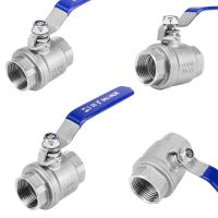 China 304 Stainless Steel Two-Piece Female Threaded Ball Valve NPT/BSP Full Bore Manual Ball Valve DN15-DN50 for sale